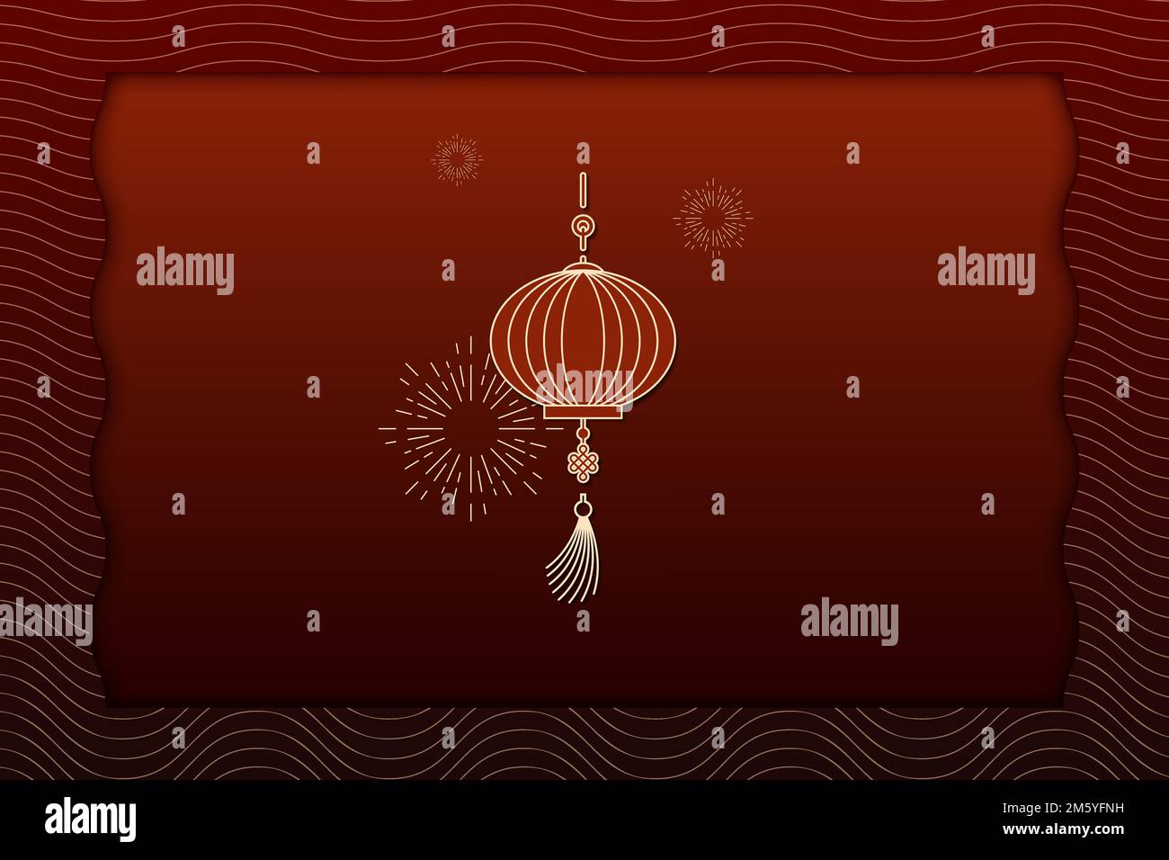 Traditional Chinese red lantern design card Stock Vector Image & Art ...