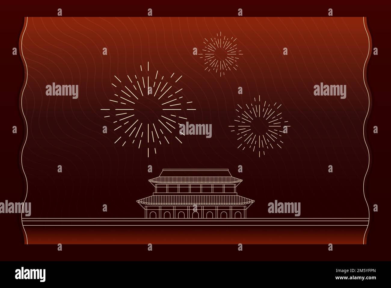 Traditional Chinese design card background with Tiananmen square Stock ...