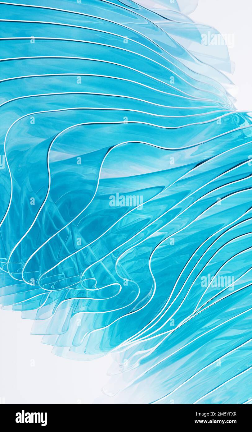 Gradient multilayer glass background, 3d rendering. Digital drawing ...