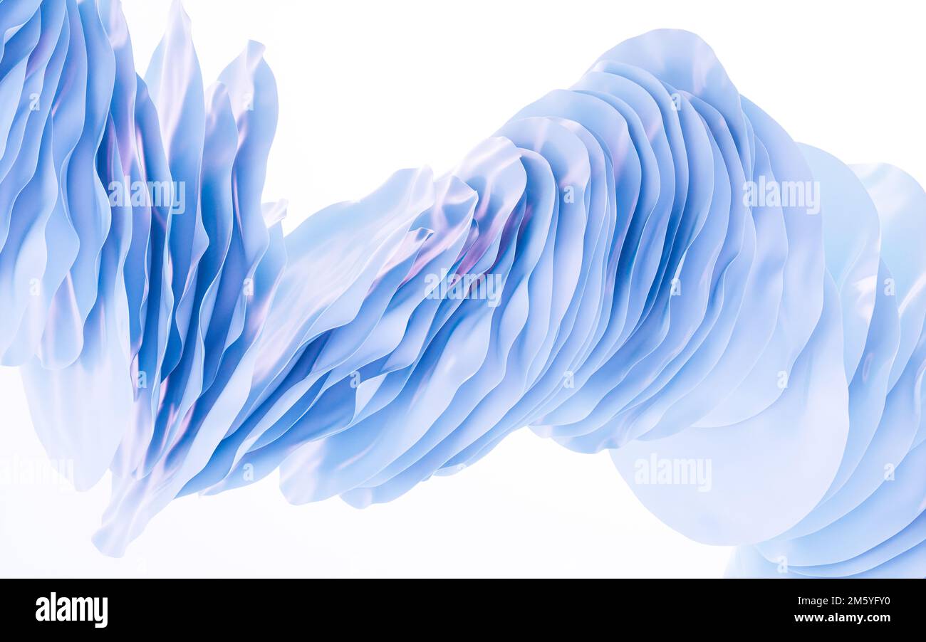 Gradient multilayer round paper background, 3d rendering. Digital ...