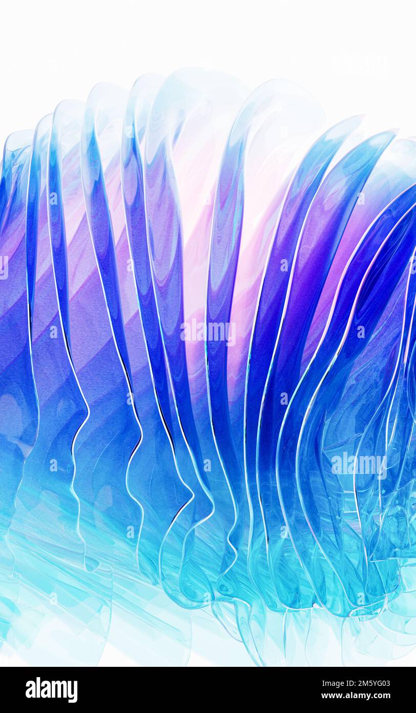 Gradient multilayer glass background, 3d rendering. Digital drawing ...