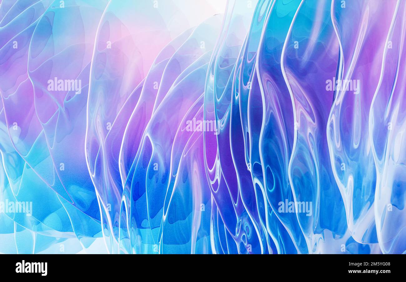 Gradient multilayer glass background, 3d rendering. Digital drawing ...