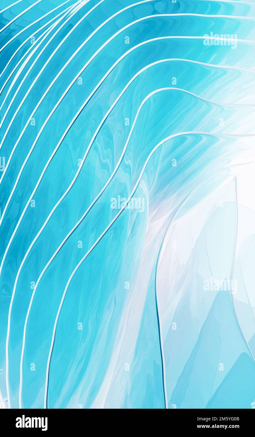 Gradient multilayer glass background, 3d rendering. Digital drawing ...