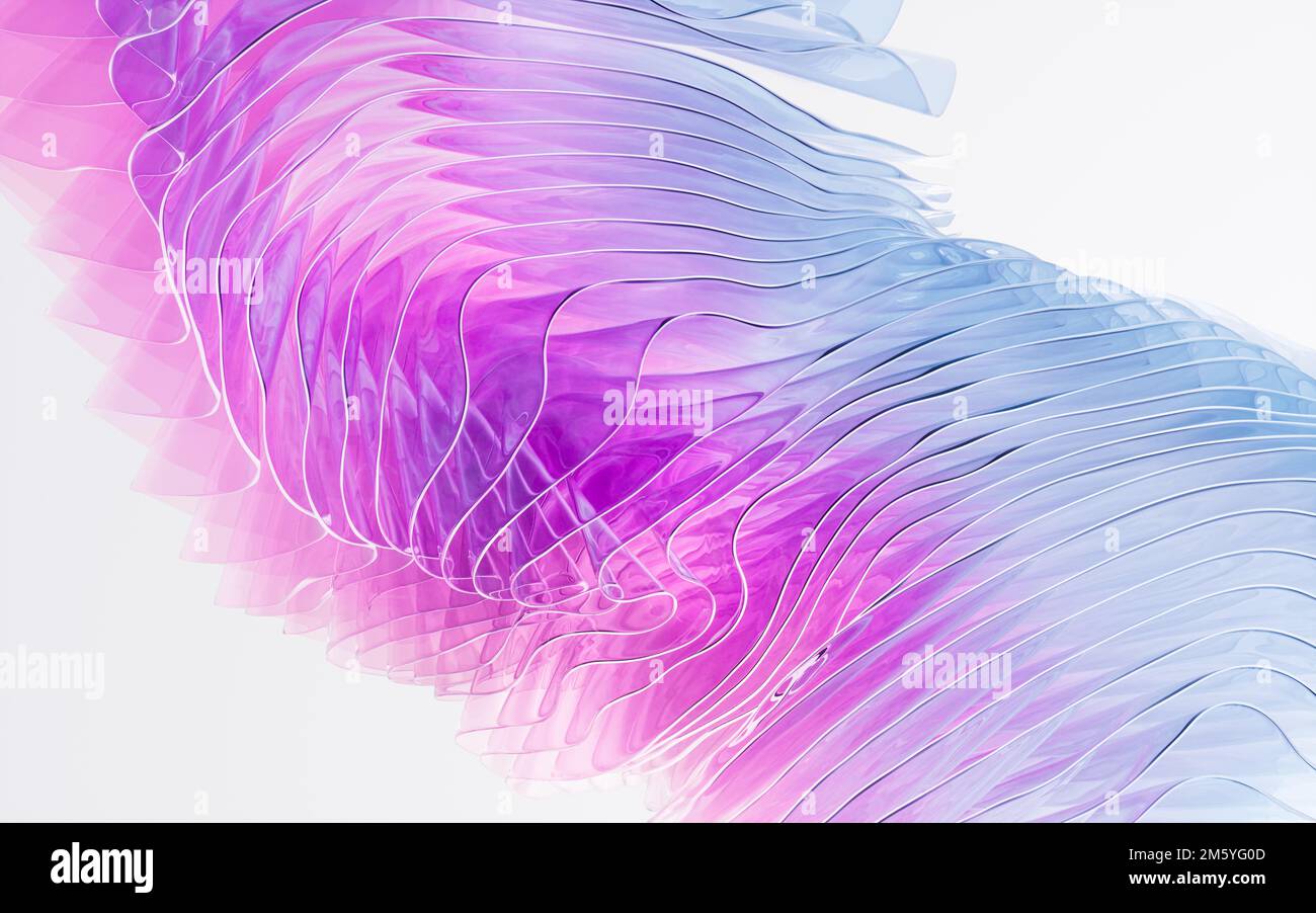 Gradient multilayer glass background, 3d rendering. Digital drawing ...