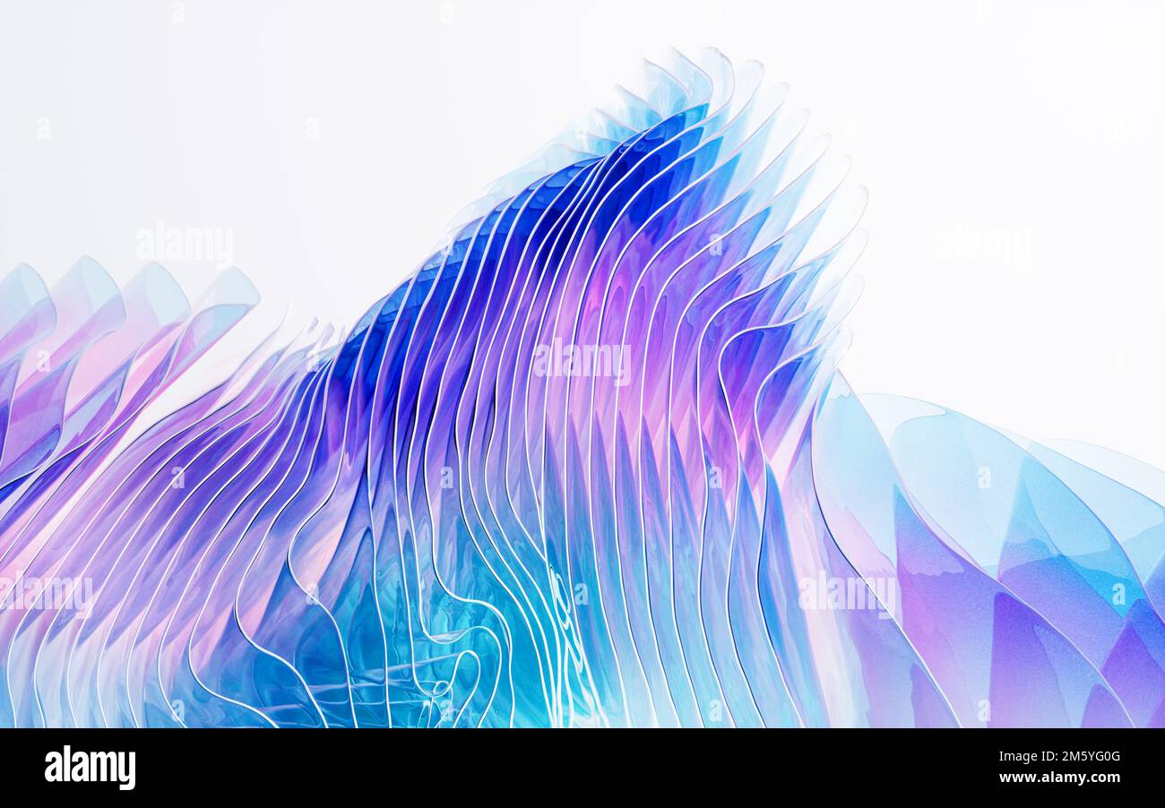 Gradient multilayer glass background, 3d rendering. Digital drawing ...