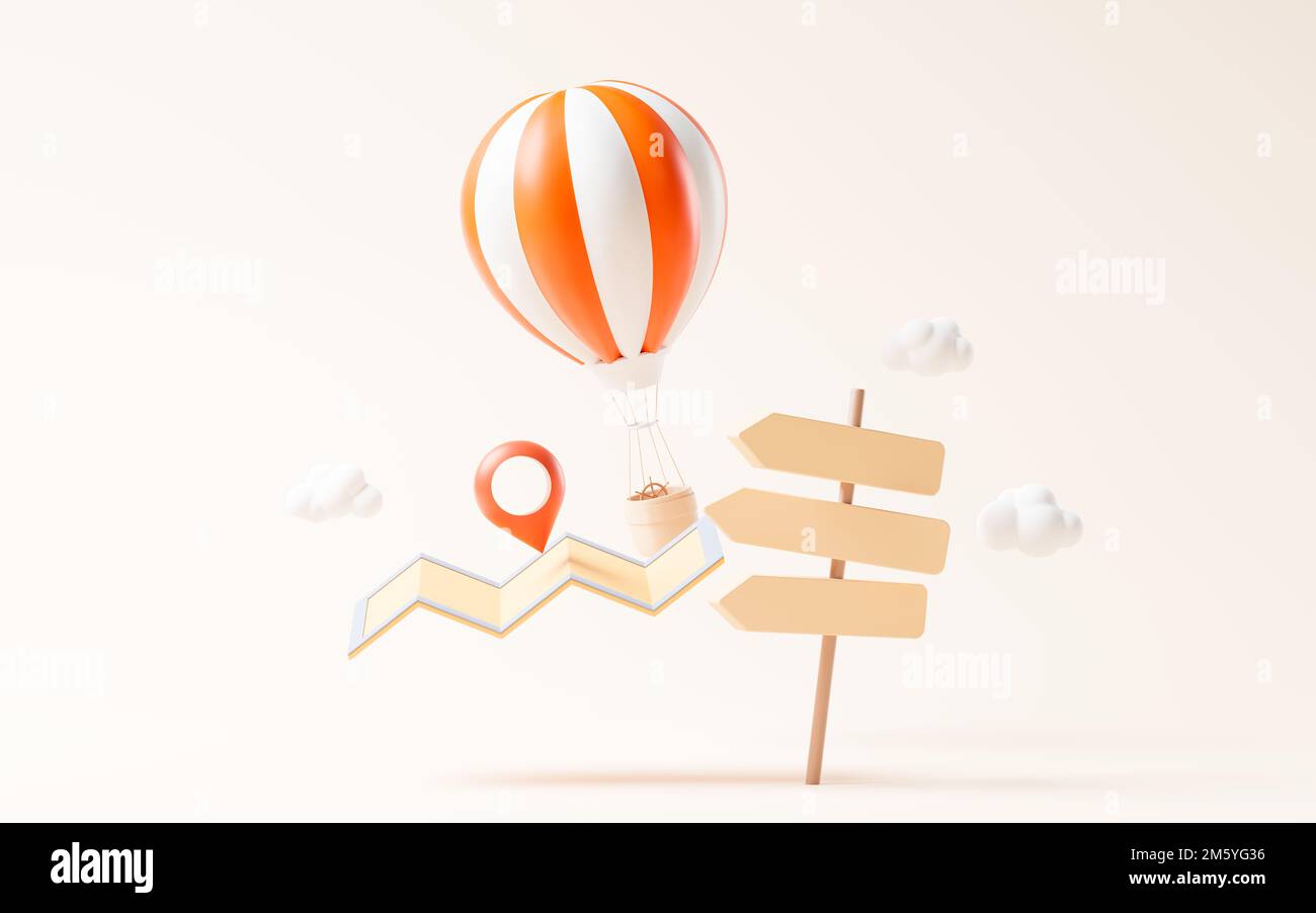 Signboard with cartoon style, 3d rendering. Digital drawing Stock Photo ...