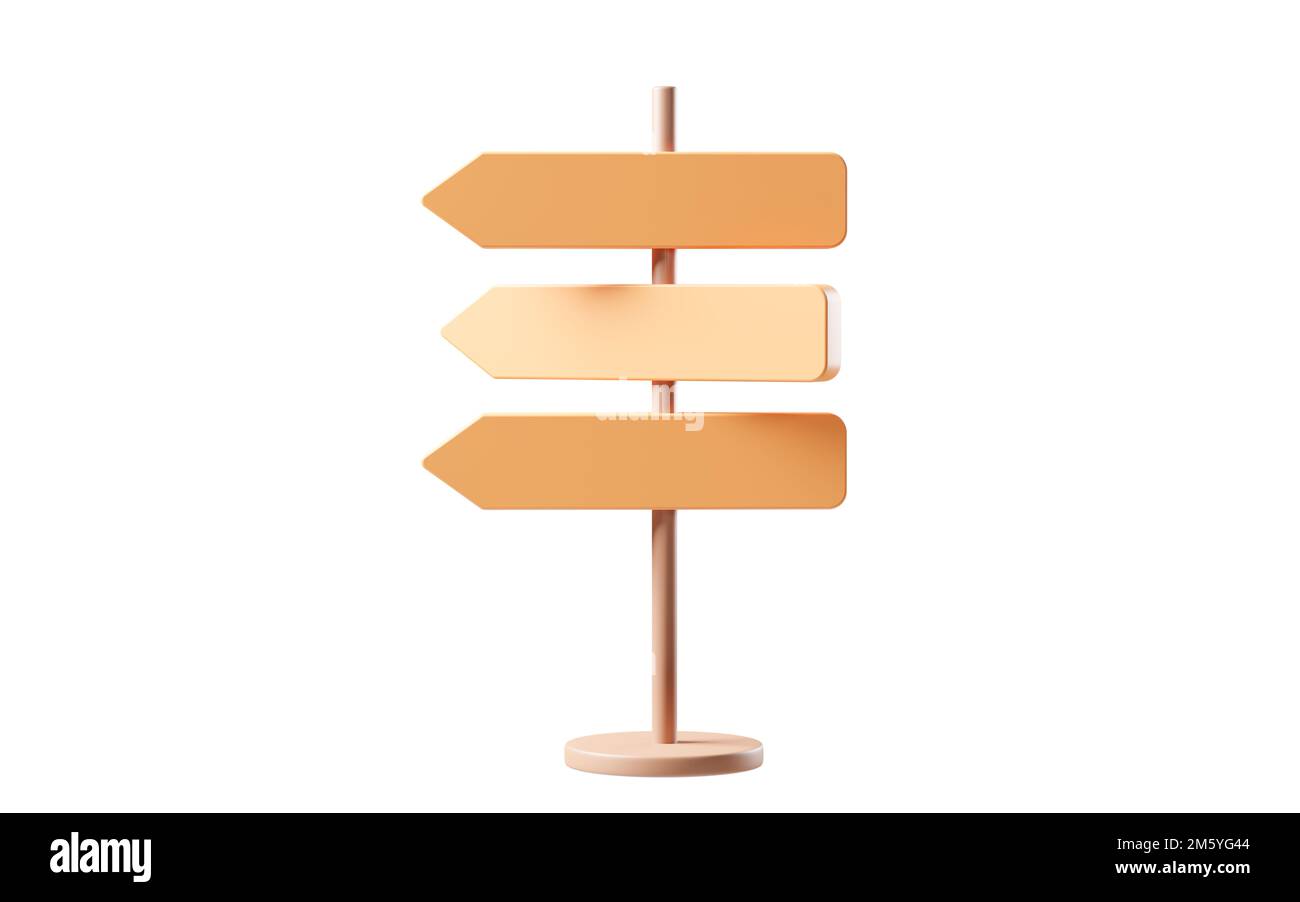Wooden direction signboard, 3d rendering. Digital drawing Stock Photo ...