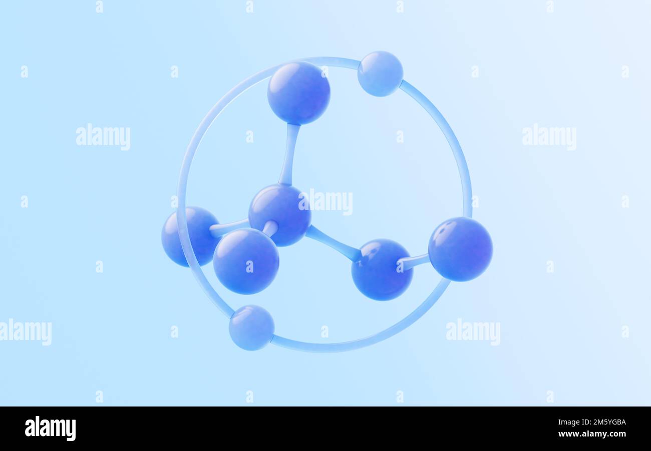 Molecule with glass material, 3d rendering. Digital drawing Stock Photo ...