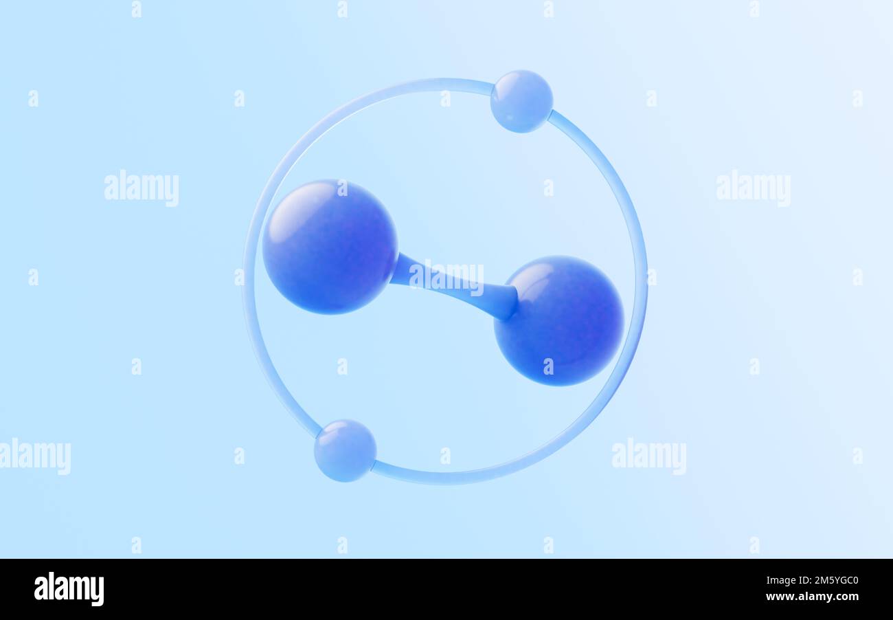 Molecule with glass material, 3d rendering. Digital drawing Stock Photo ...