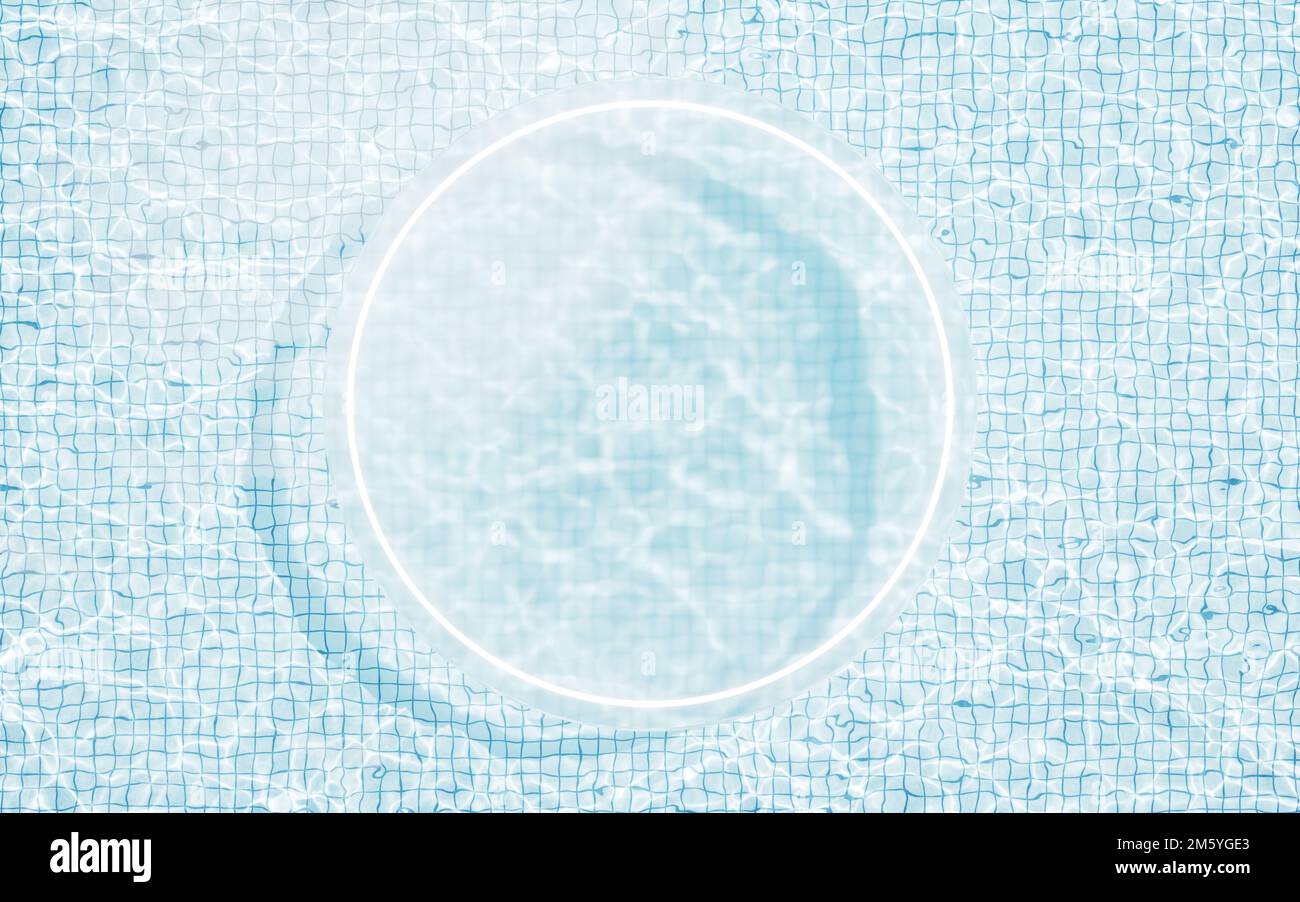 Water surface with caustic phenomenon, 3d rendering. Digital drawing ...