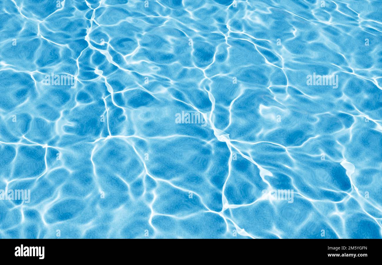 Water surface with caustic phenomenon, 3d rendering. Digital drawing Stock Photo - Alamy