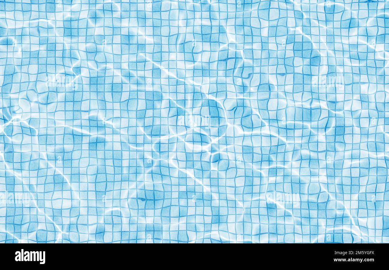 Water surface with caustic phenomenon, 3d rendering. Digital drawing Stock Photo - Alamy