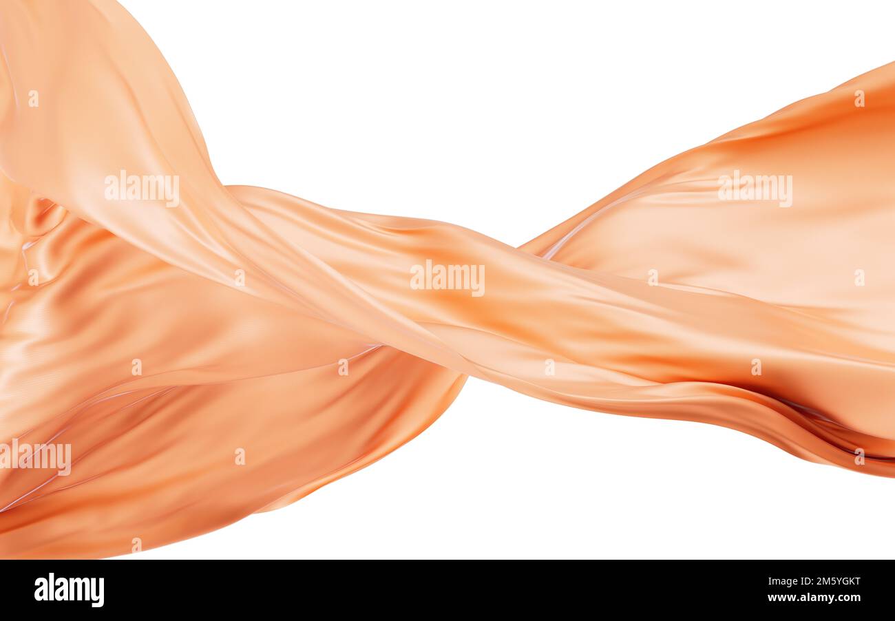 Smooth wave cloth background, 3d rendering. Digital drawing Stock Photo ...