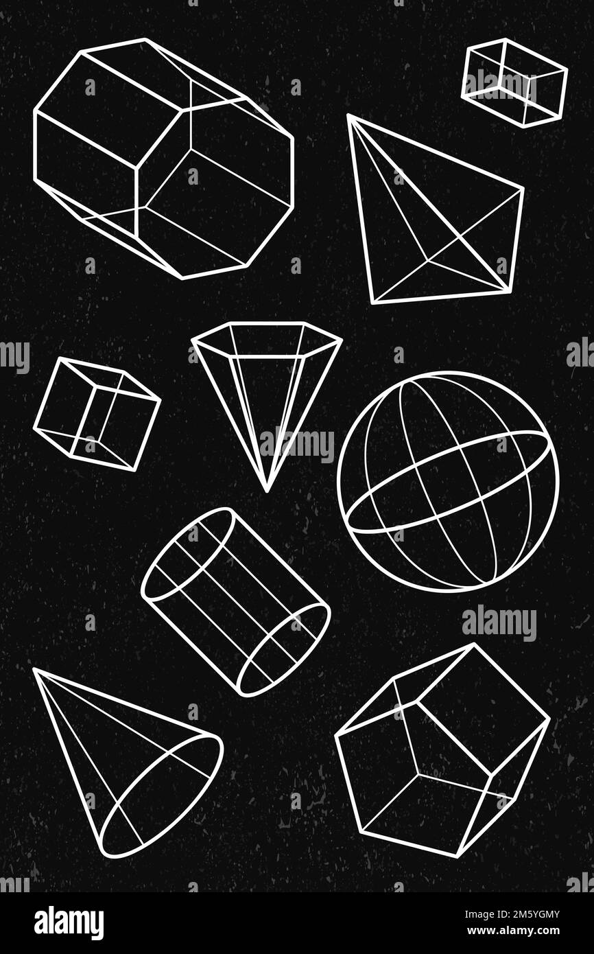3D geometric shape set vector Stock Vector Image & Art - Alamy