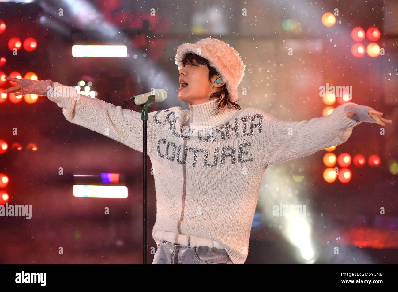 New York, USA. 31st Dec, 2022. J-Hope, K-pop rapper and member of BTS ...