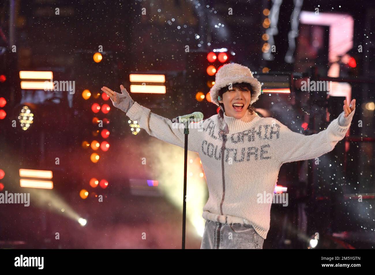 New York, USA. 31st Dec, 2022. J-Hope, K-pop rapper and member of BTS ...