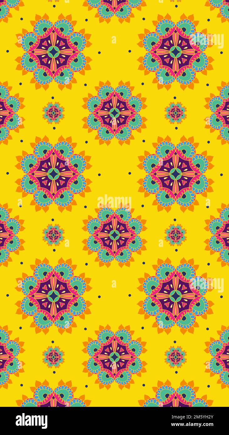 Diwali Indian mandala vector pattern phone wallpaper Stock Vector Image ...