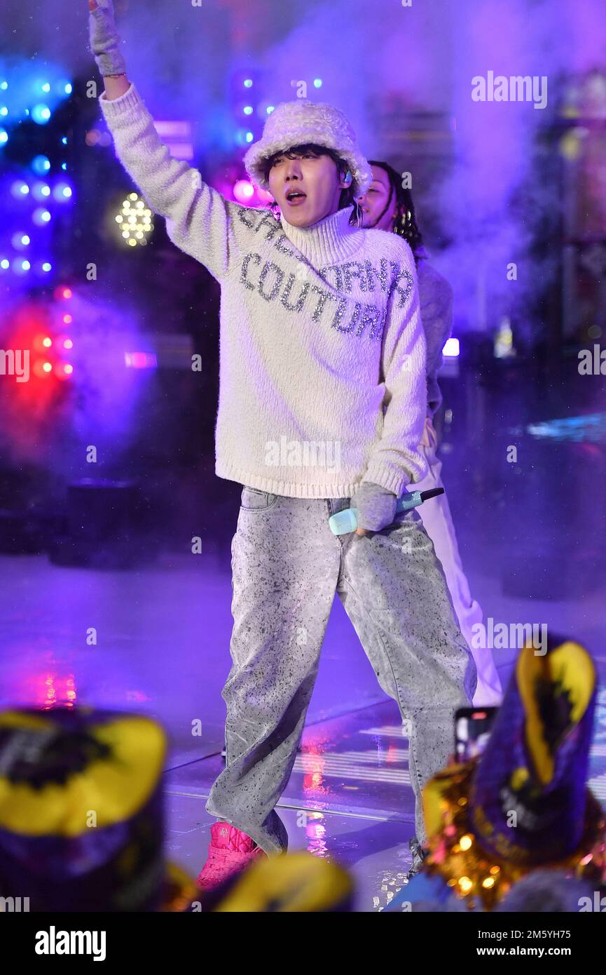 New York, USA. 31st Dec, 2022. J-Hope, K-pop rapper and member of BTS ...