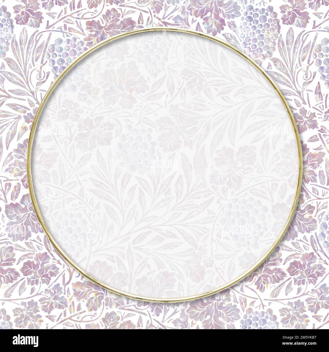 Vector pink pastel holographic frame remix from artwork by William ...