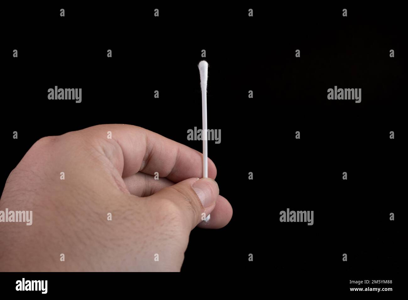 Cotton Bud Or Cotton Swab Isolated On Black Background Useful Tools For Cleaning Medical