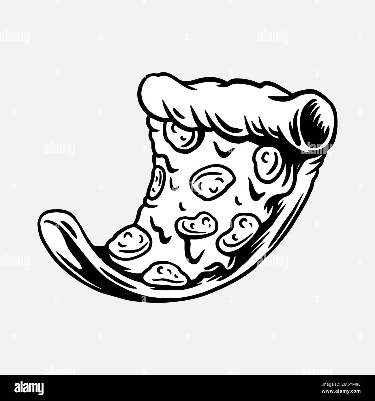 Pizza drawing style sticker vector Stock Vector Image & Art - Alamy