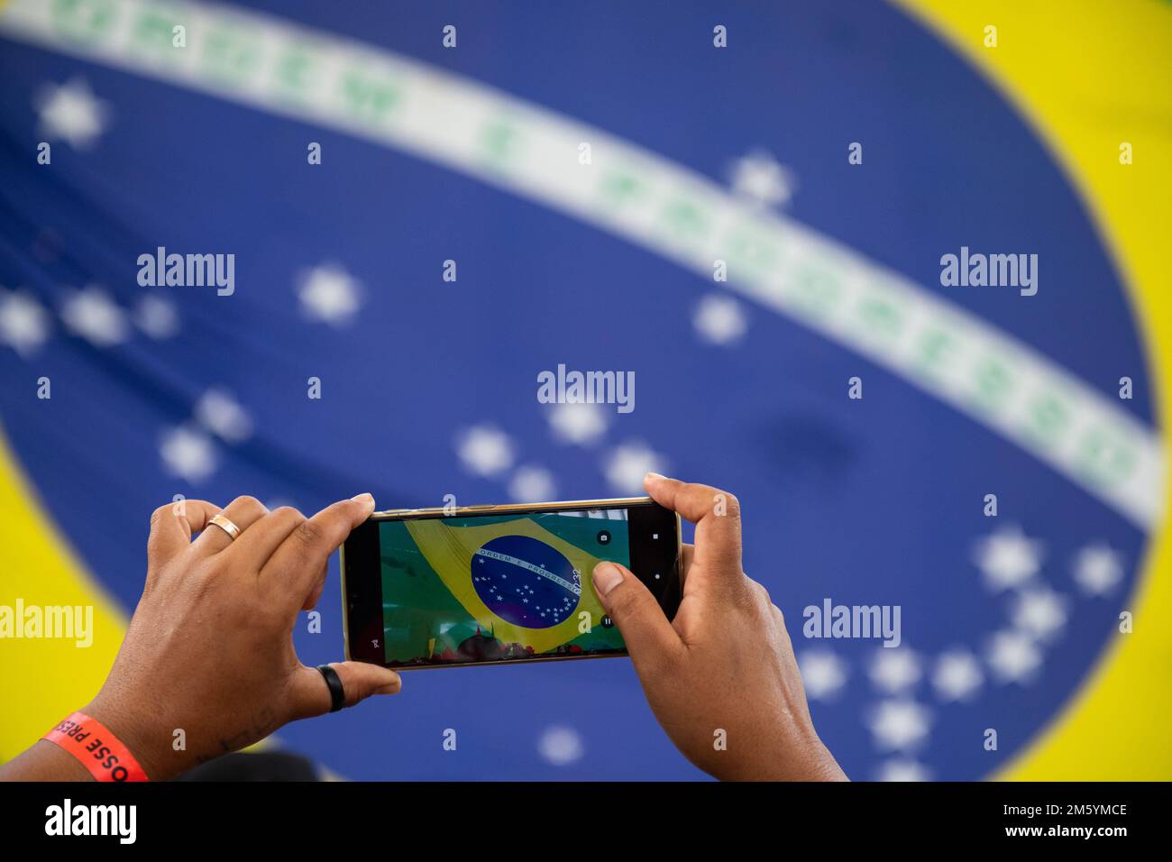 Brasilia, Brazil. 31st Dec, 2022. A supporter of Lula da Silva from ...