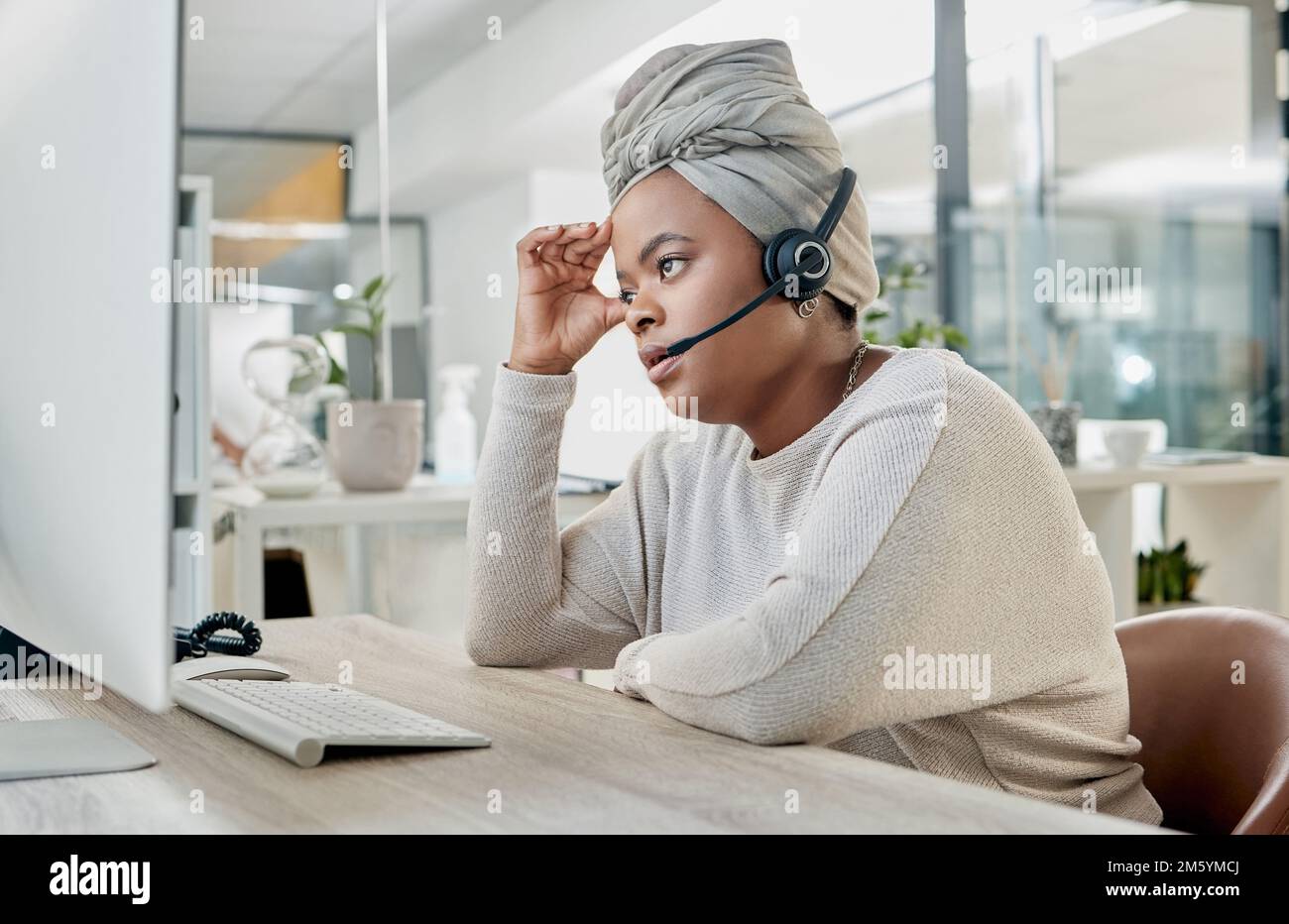 Frustrated Woman At Computer