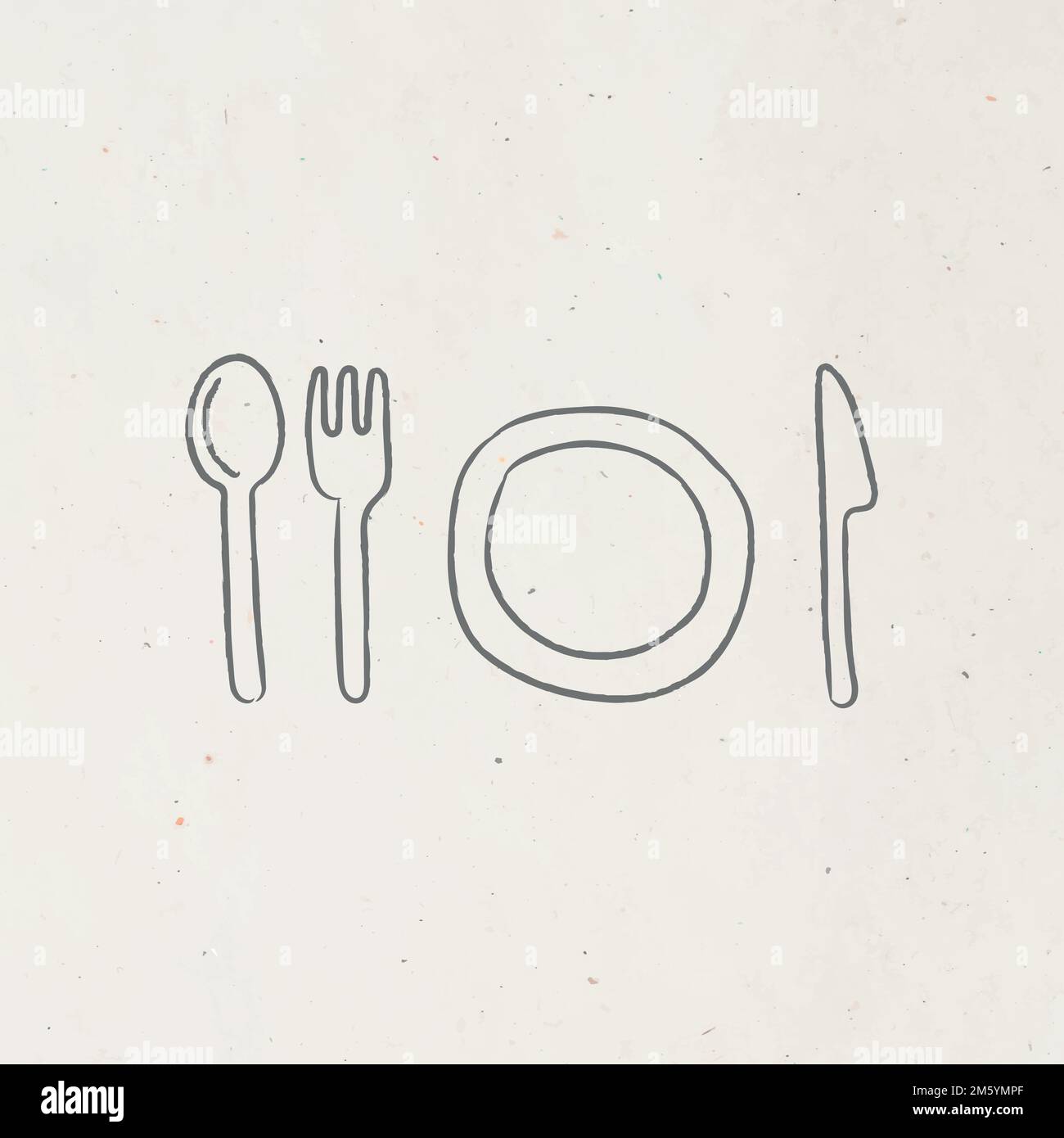 Cute cuttlery and plate set design element Stock Vector Image & Art - Alamy