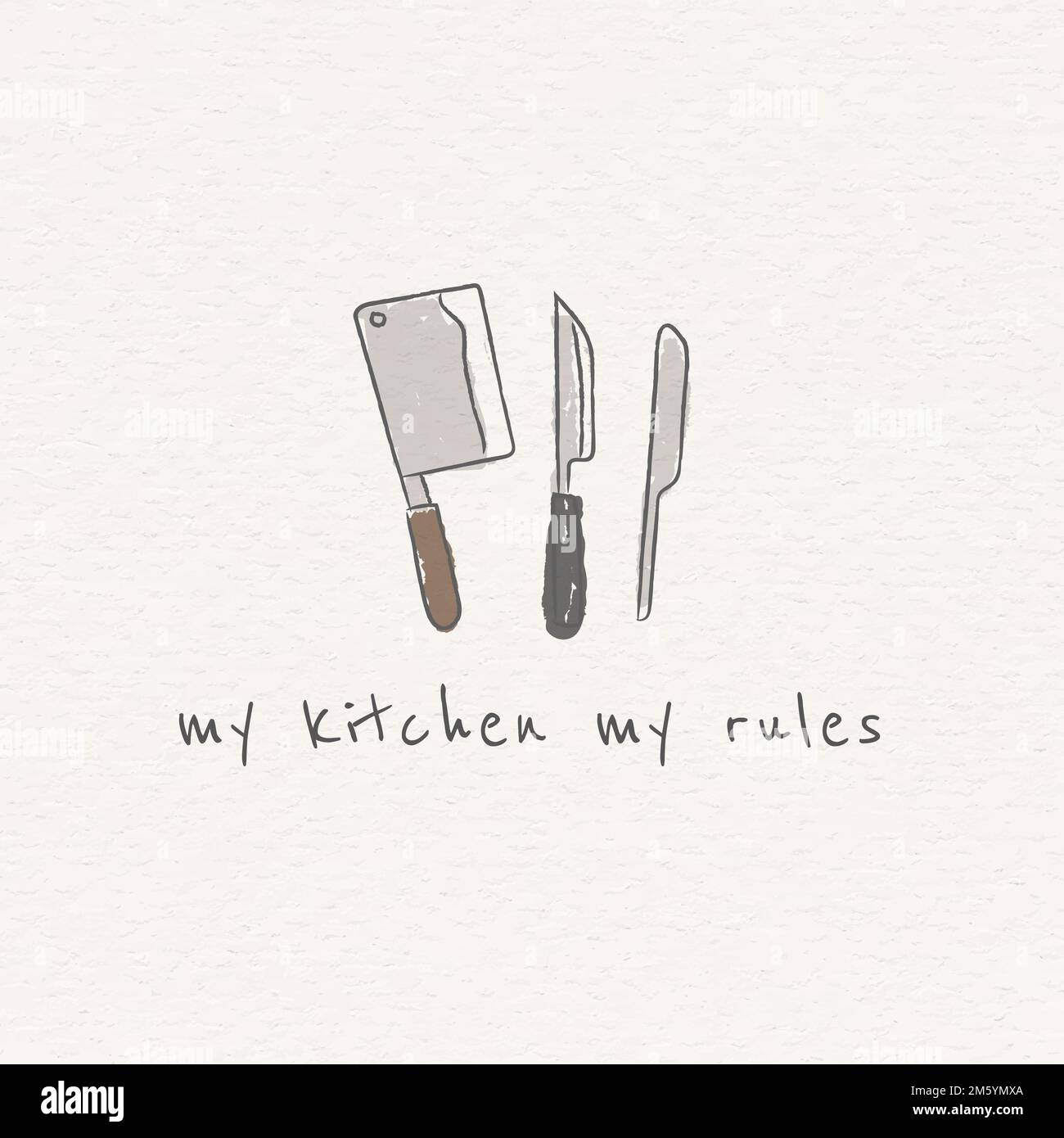 Kitchen knives drawing hi-res stock photography and images - Alamy