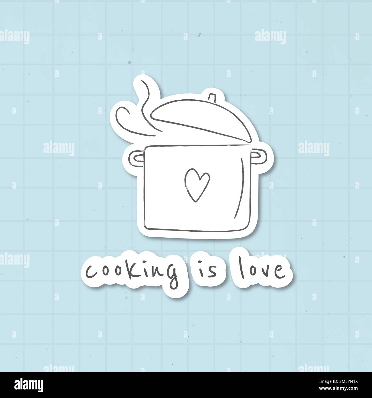 Doodle cooking pot sticker vector Stock Vector Image & Art - Alamy