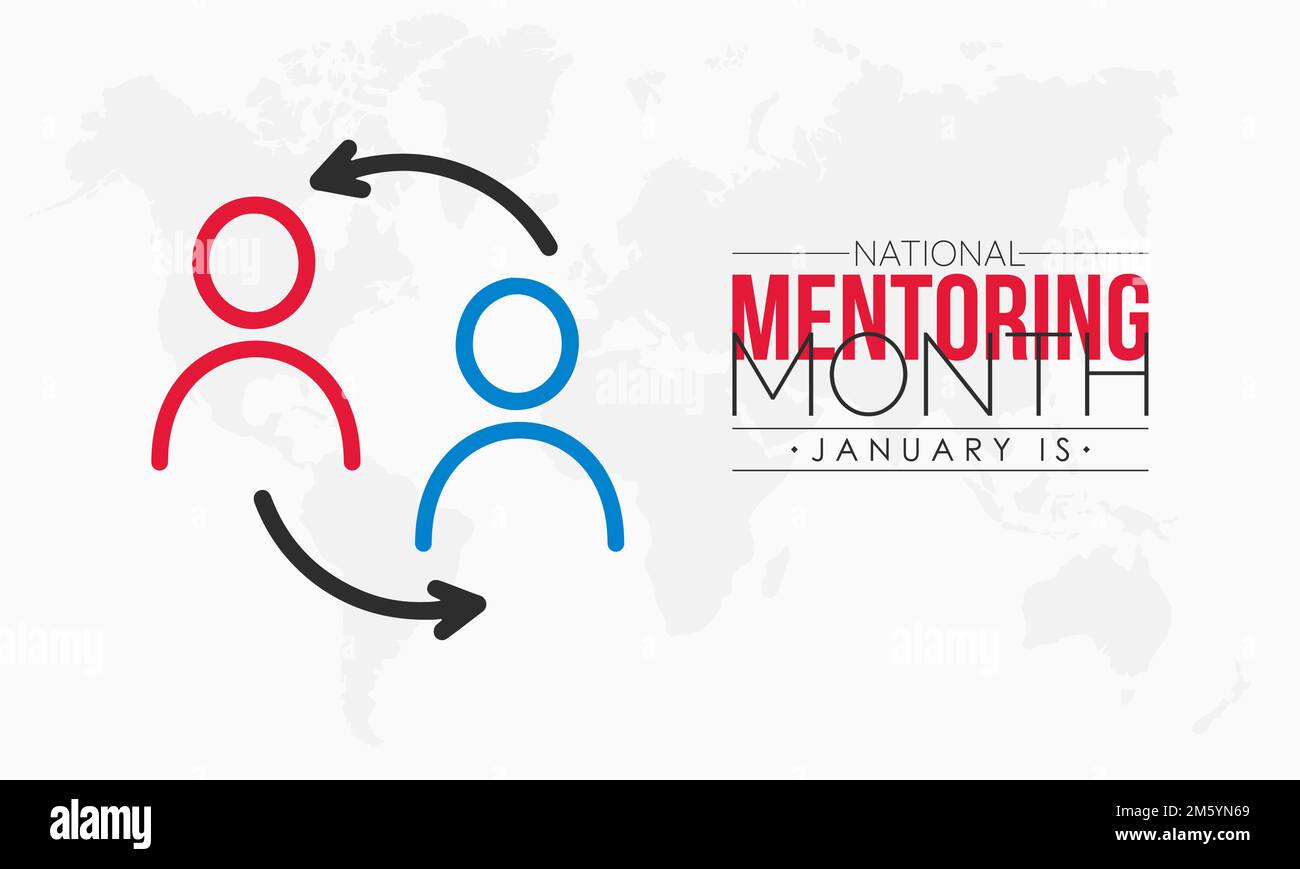 Vector Illustration Design Concept Of National Mentoring Month Observed