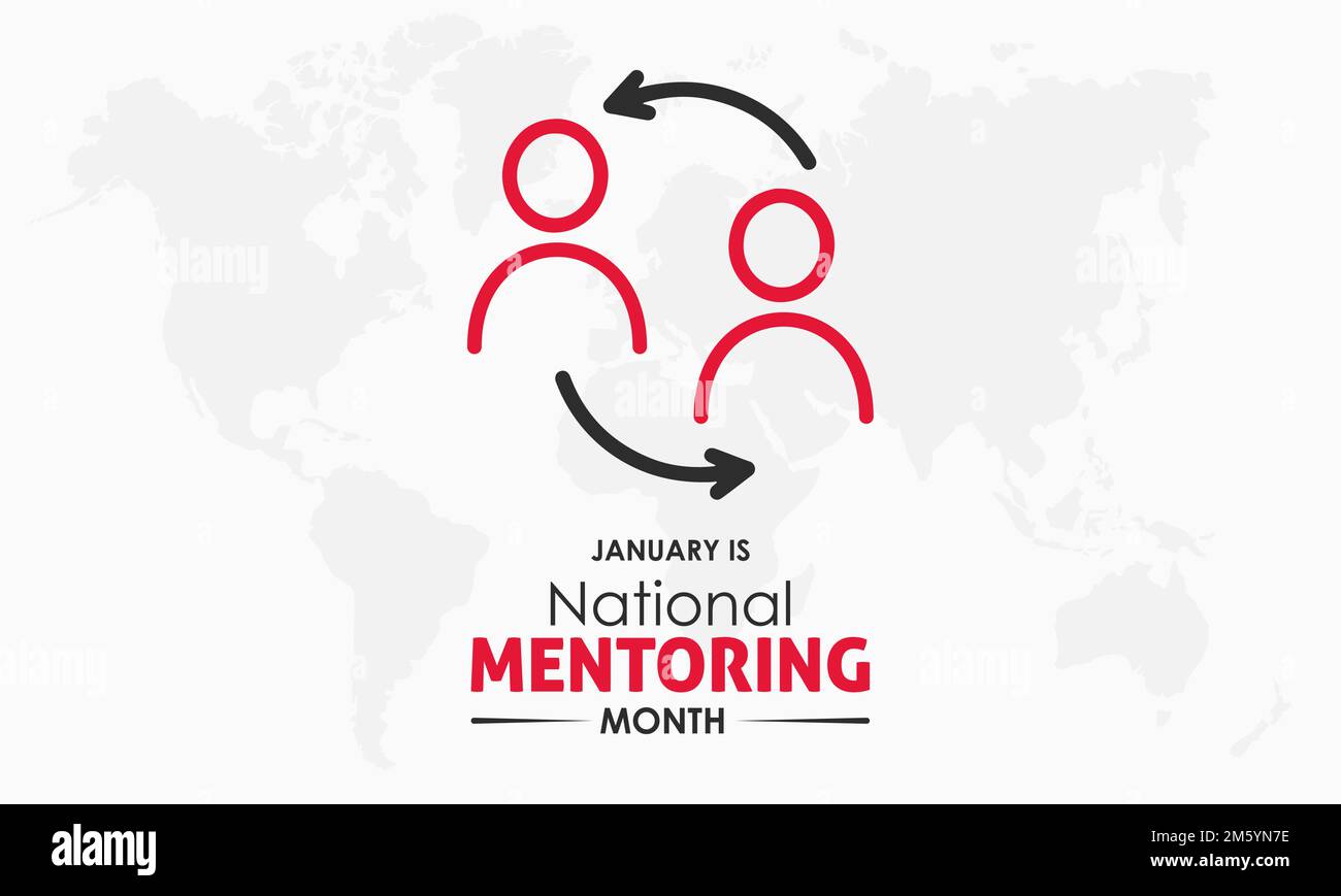 Vector Illustration Design Concept Of National Mentoring Month Observed