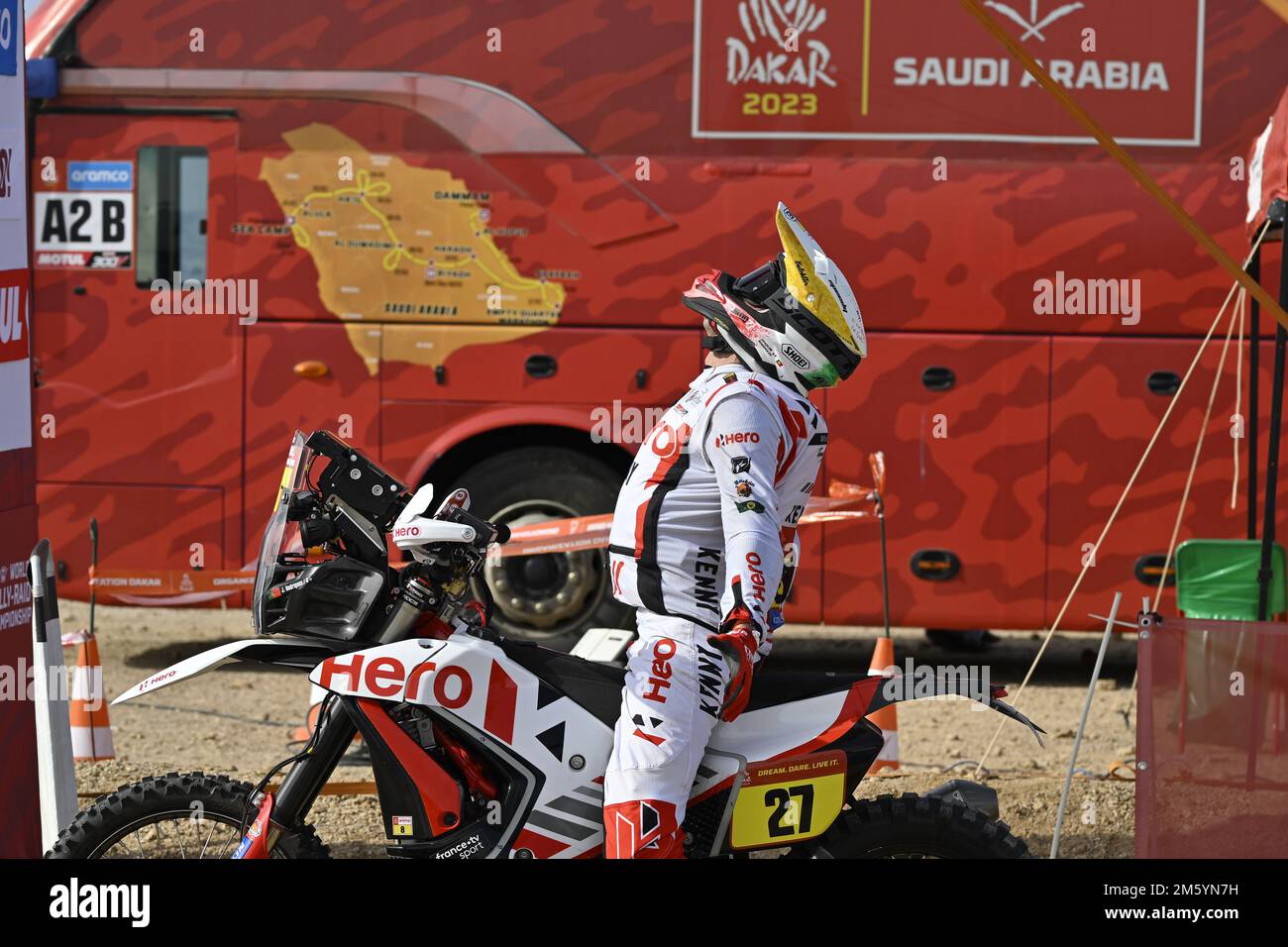 December 31, 2022, Rome, Saudi Arabia: 27 RODRIGUES Joaquim (prt), Hero Motorsports Team Rally ...