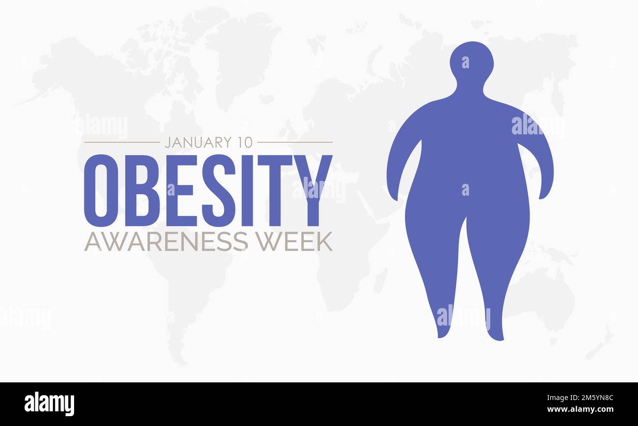 Vector illustration design concept of National Obesity Awareness Week ... Vector illustration design concept of National Obesity Awareness Week ...