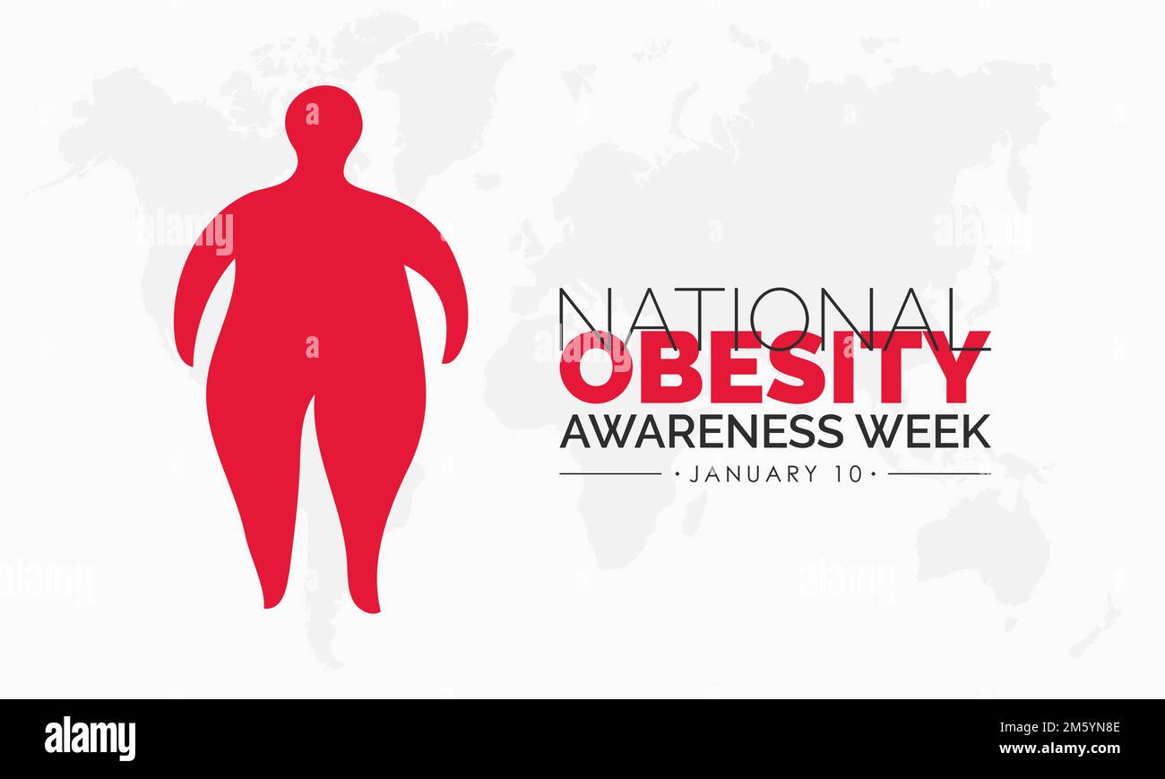 Vector illustration design concept of National Obesity Awareness Week ... Vector illustration design concept of National Obesity Awareness Week ...