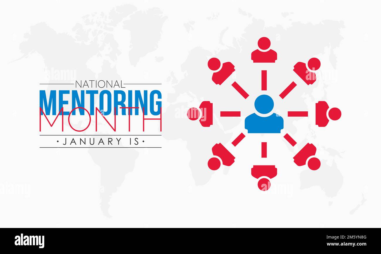 Vector Illustration Design Concept Of National Mentoring Month Observed