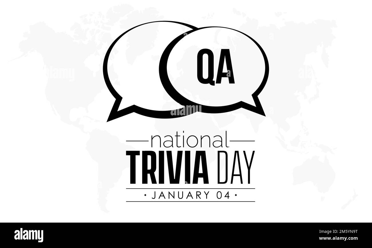 Vector illustration design concept of National Trivia Day observed on ...