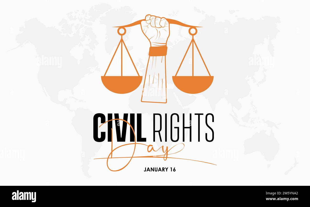 Vector illustration design concept of Civil Rights Day observed on ...