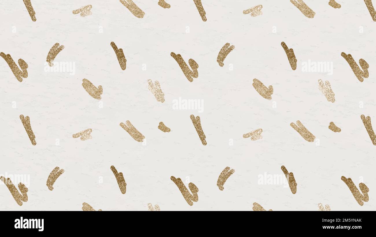 Seamless shimmering gold scribble marks on a beige background vector ...