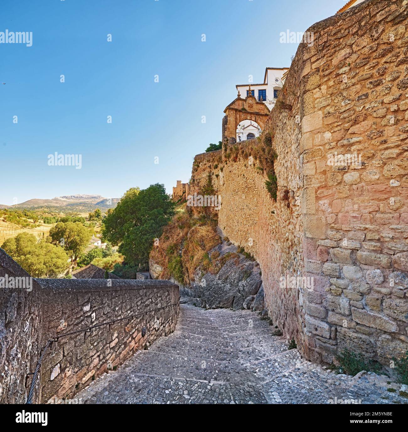 Ronda - the ancient city of Ronda, Andalusia. The beautiful old city of ...