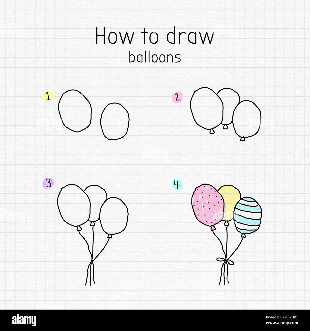 Drawing tutorial Stock Vector Images - Alamy