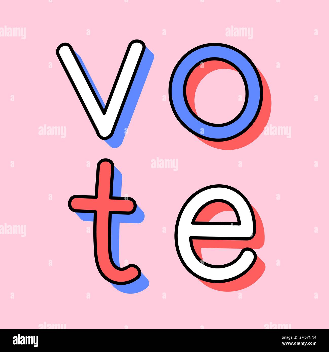 Vote doodle text vector typography word Stock Vector Image & Art - Alamy