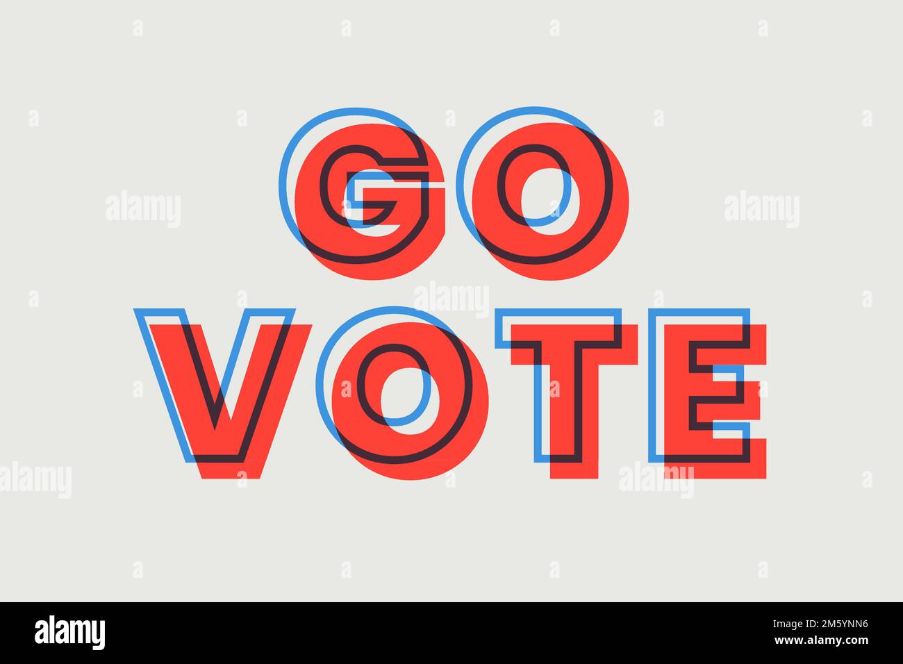 Go vote multiply font text vector typography word Stock Vector Image ...