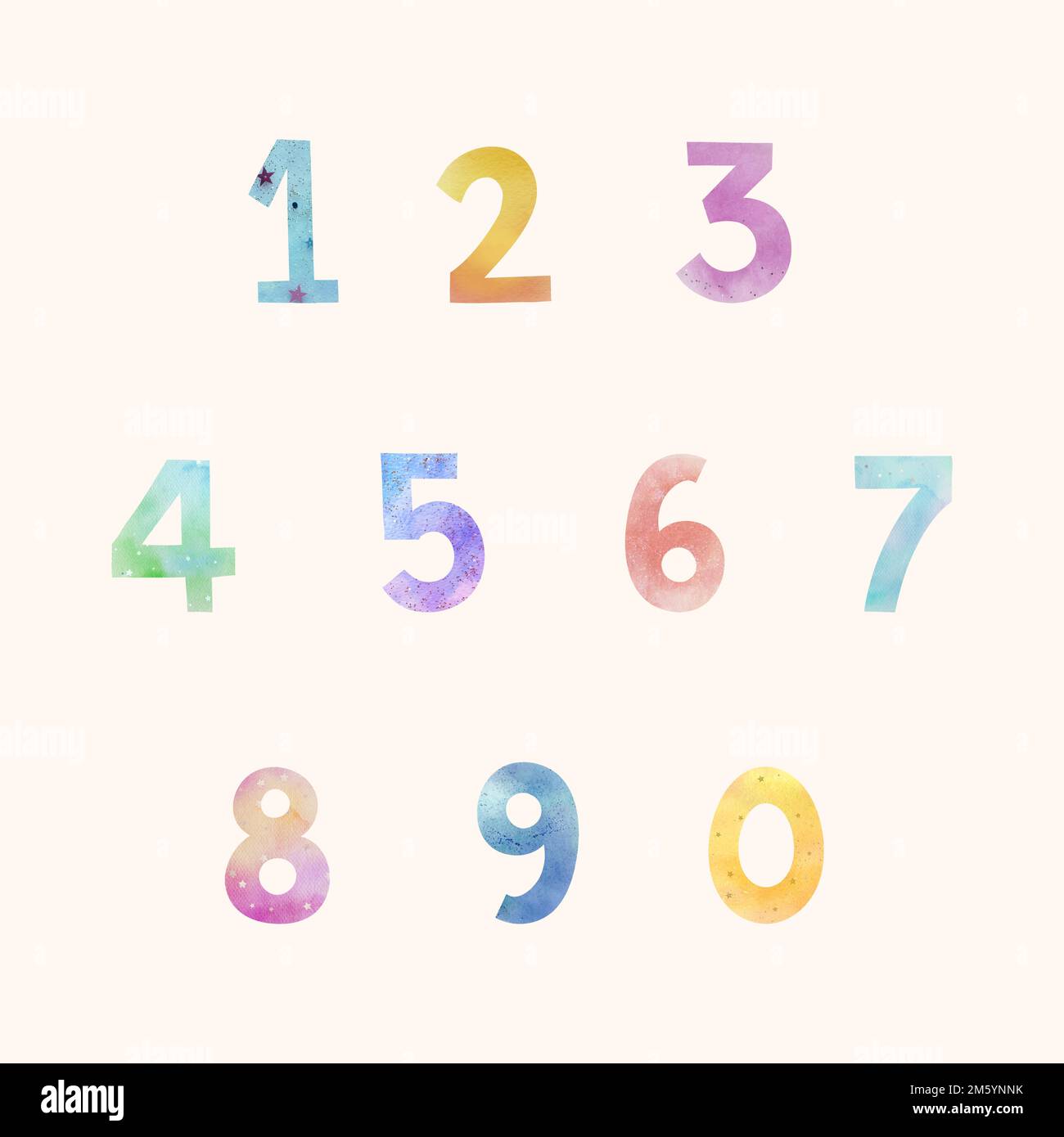 Number font set illustration vector Stock Vector Image & Art - Alamy