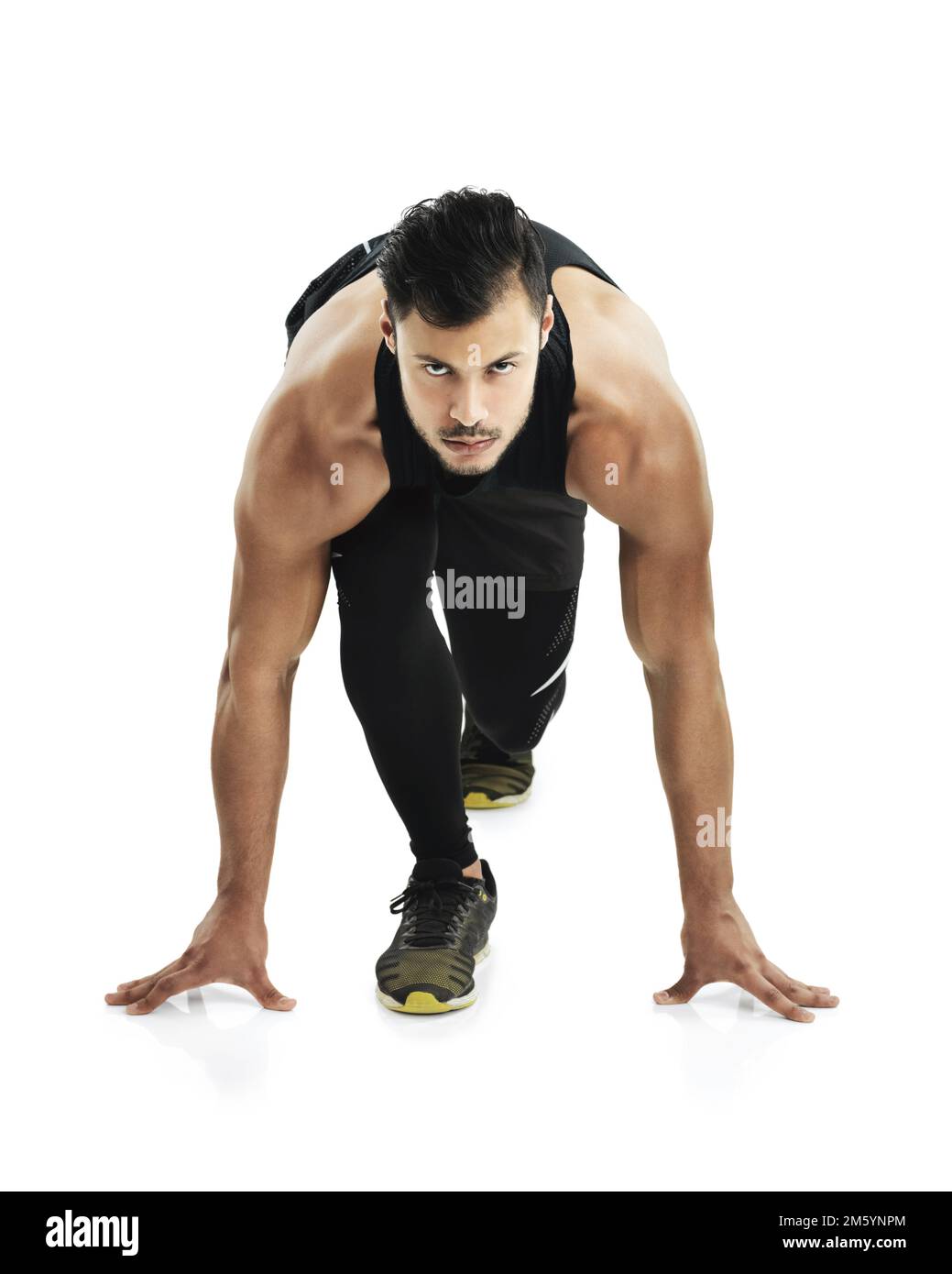 Winner takes it all. Studio portrait of an athletic young man in ...