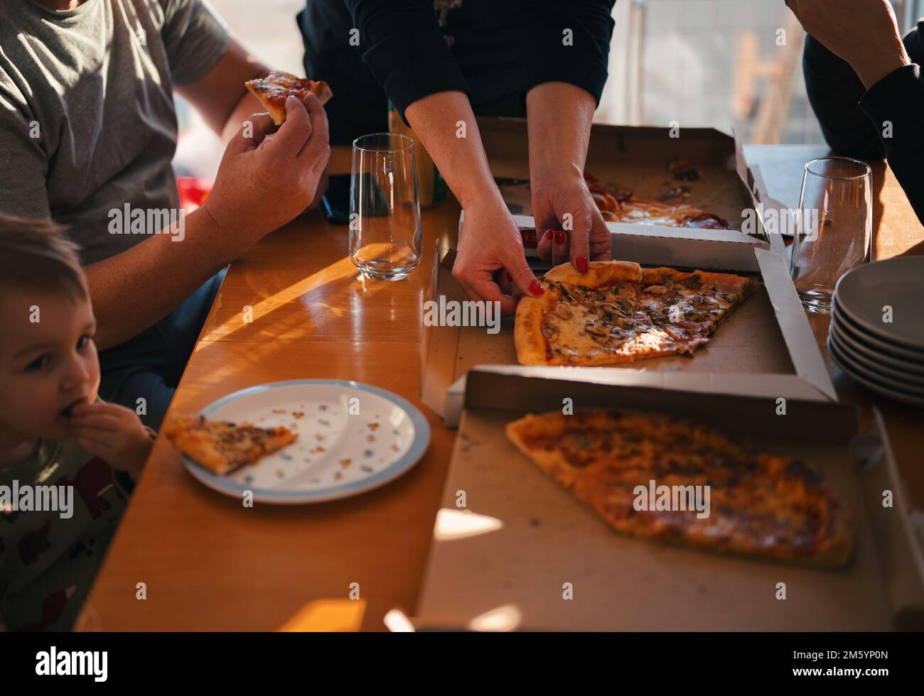 Italian family table hi-res stock photography and images - Alamy