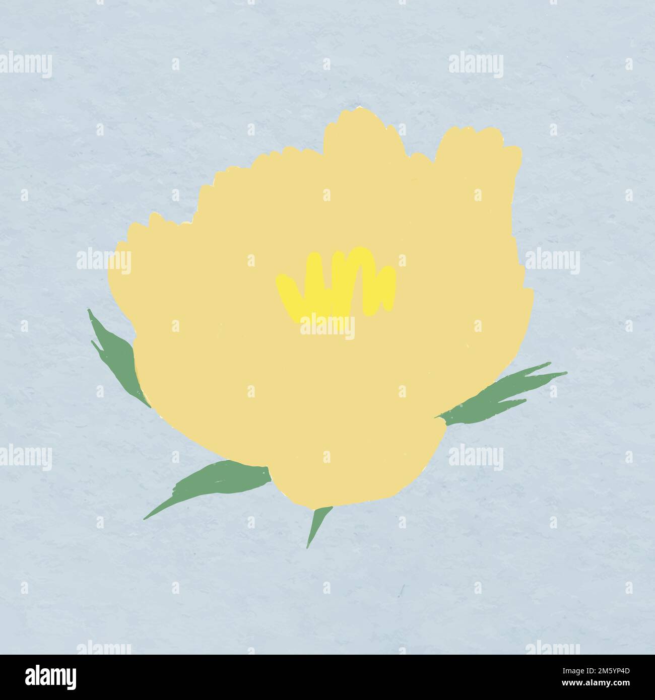 Yellow flower hand drawn vector botanical illustration Stock Vector ...