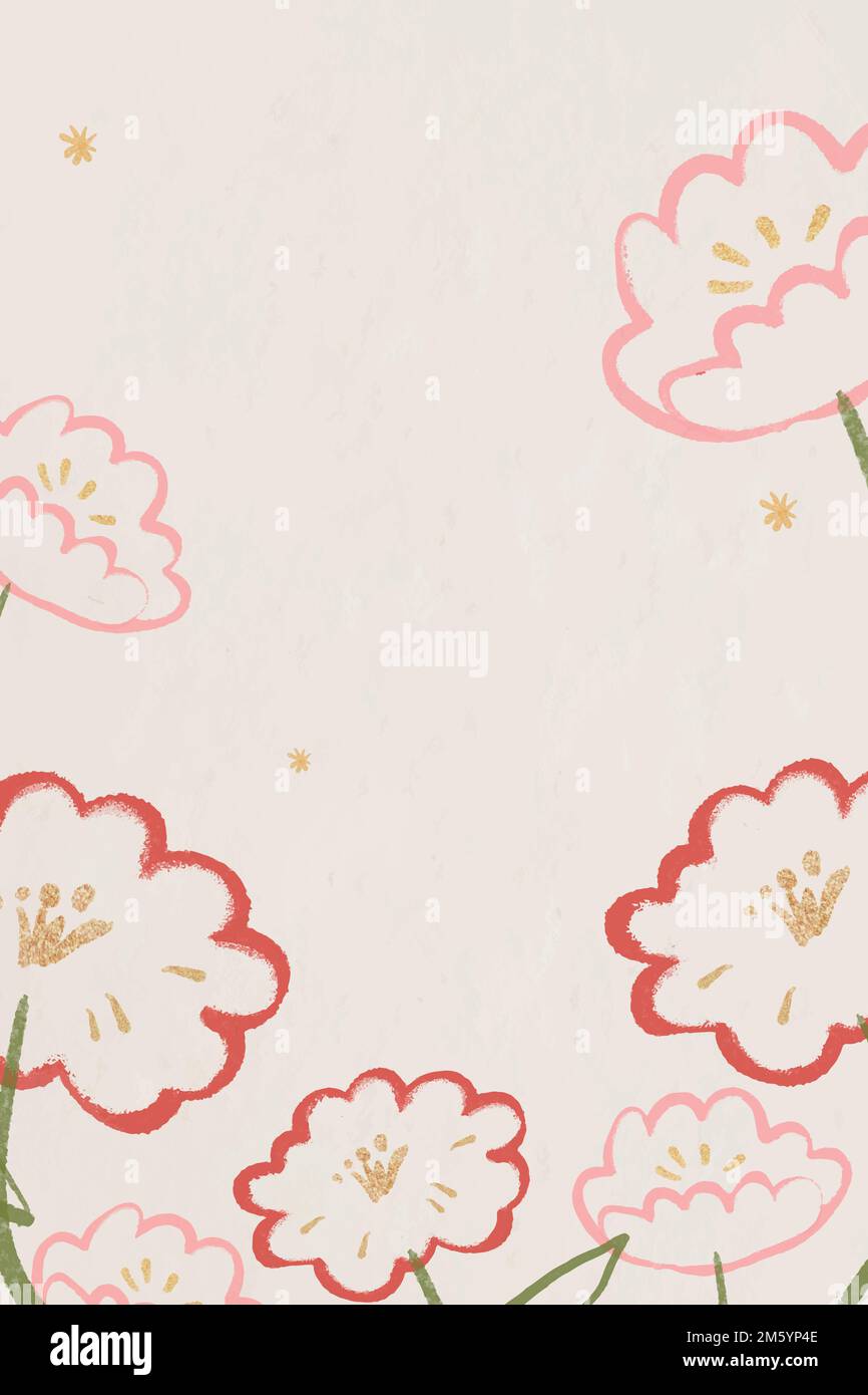 Chinese National Day flower vector border frame Stock Vector Image ...