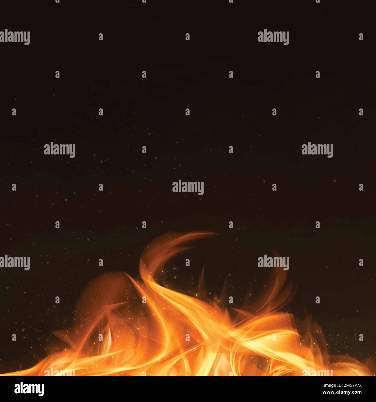 Retro orange fire flame vector border frame Stock Vector Image & Art ...