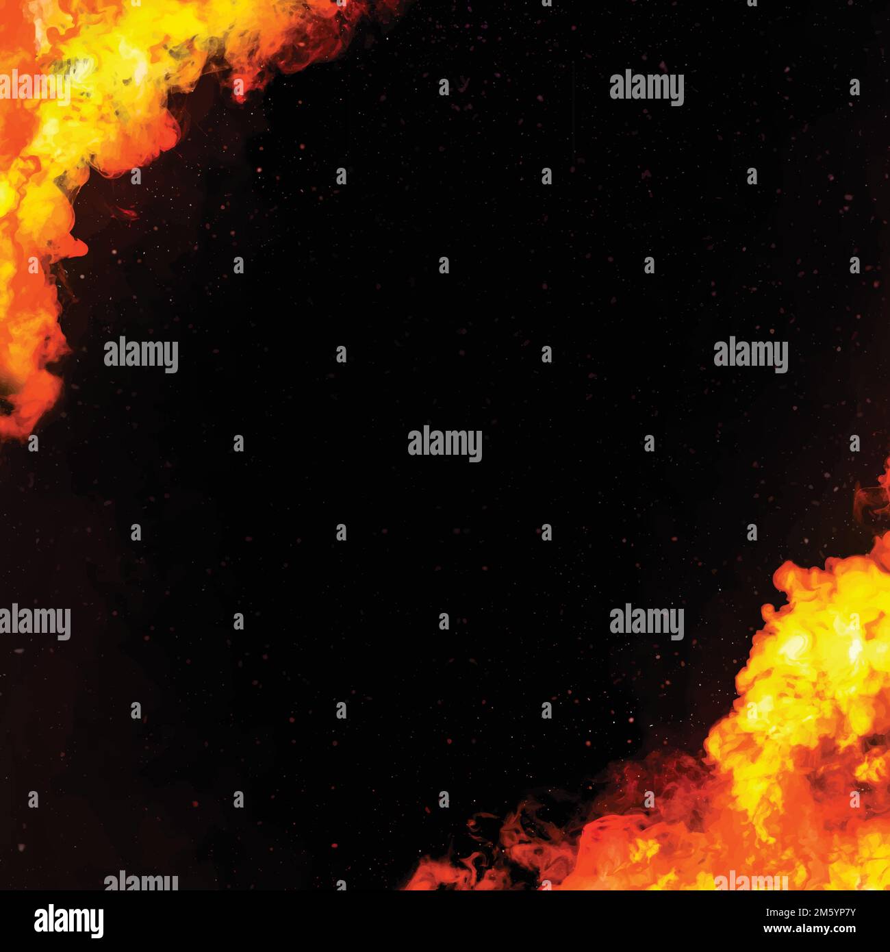 Orange fire burning vector border Stock Vector Image & Art - Alamy